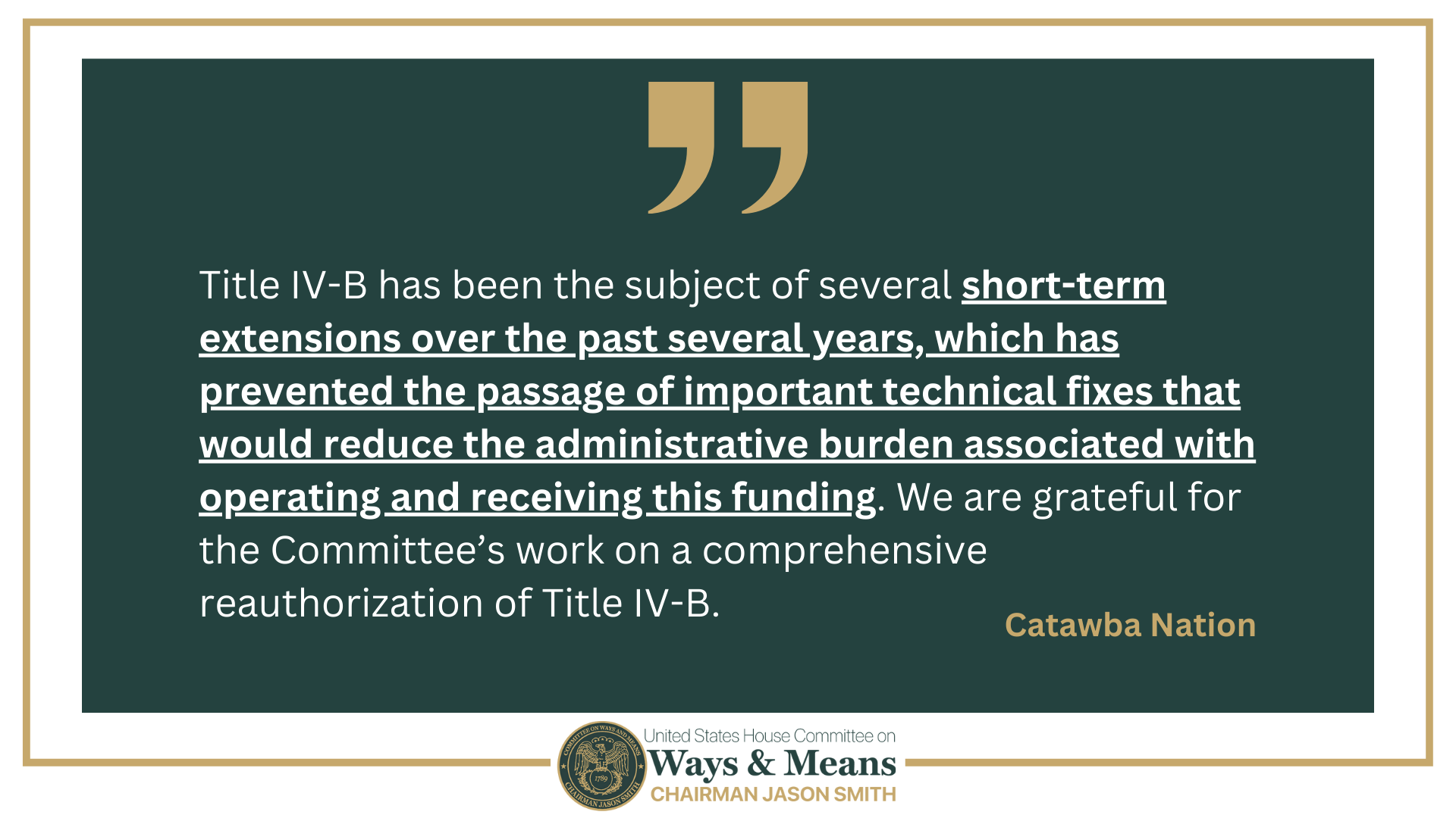 What They Are Saying: Child Welfare Reauthorization Delivers First-In-A ...